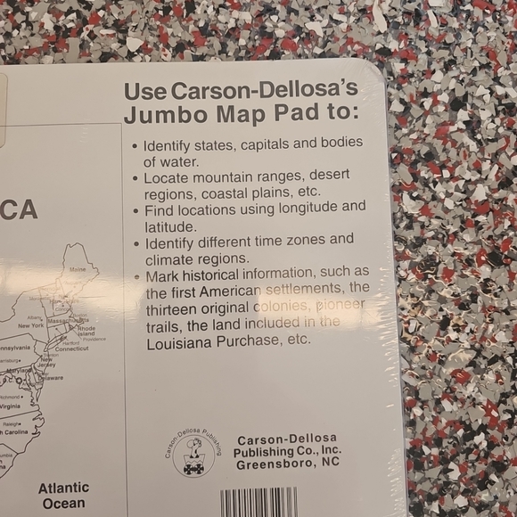 Carson Dellosa | Toys | Nip 998 Carsondellosa Jumbo The United States ...